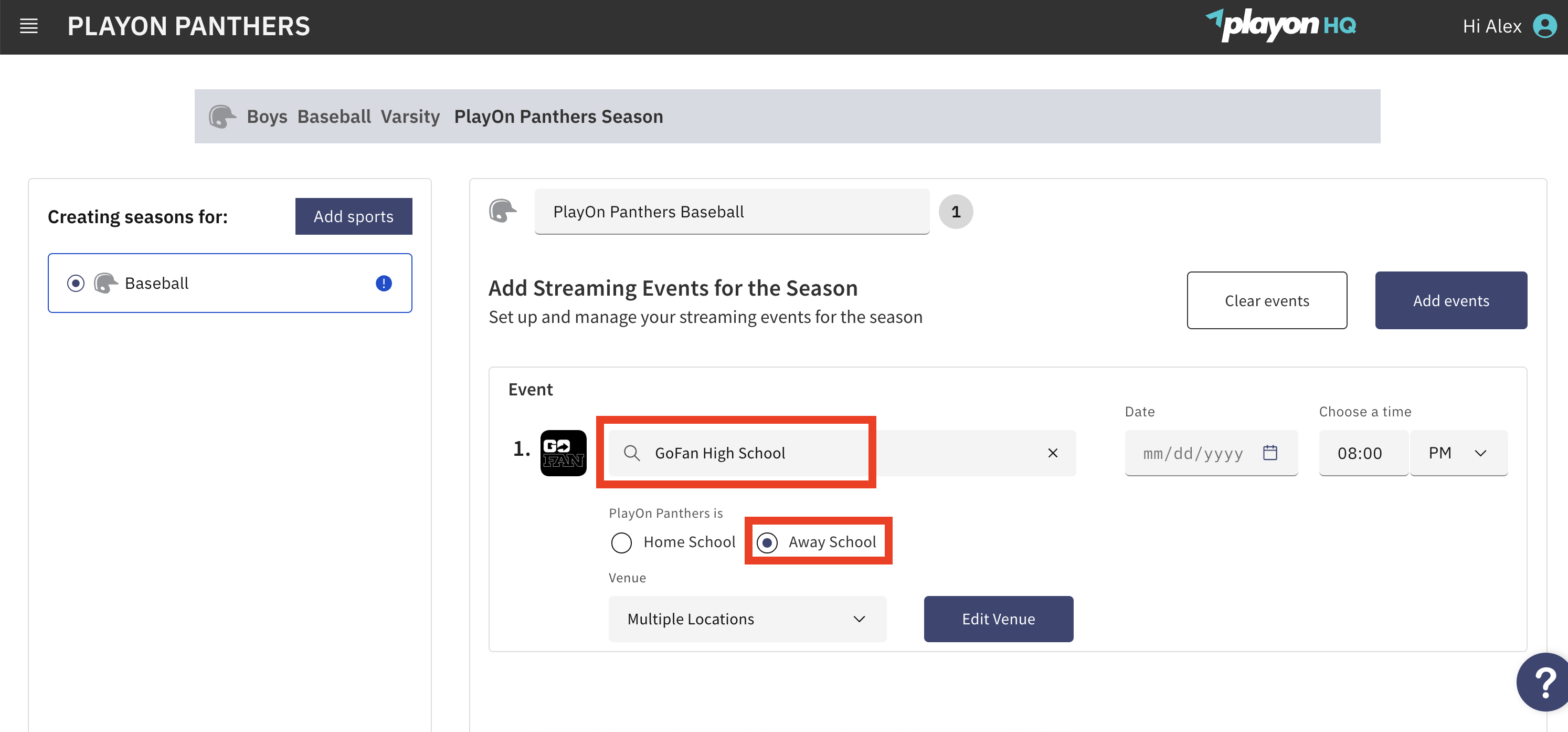 How to Manage Sites Events